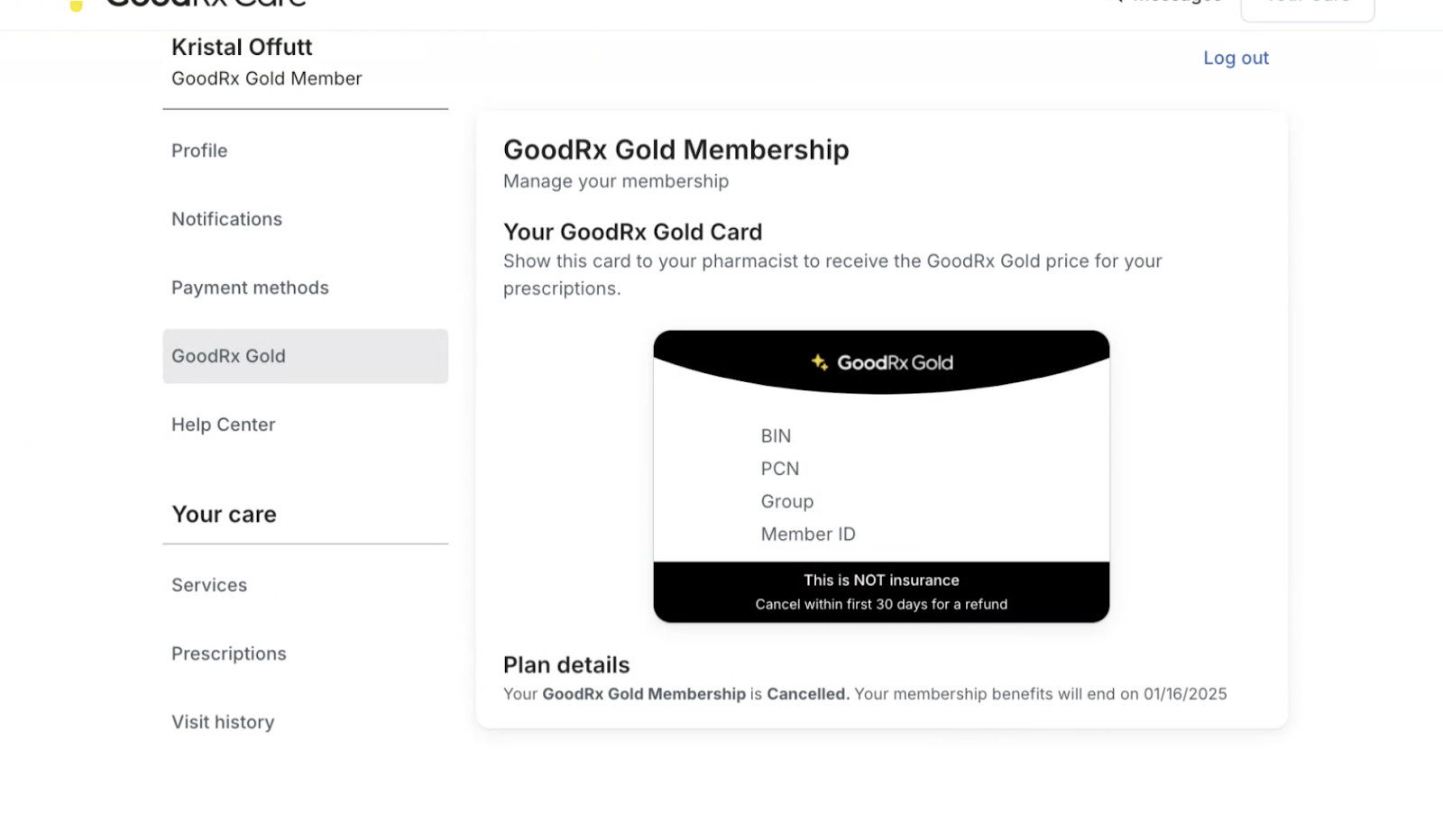 Account Management – GoodRx Care