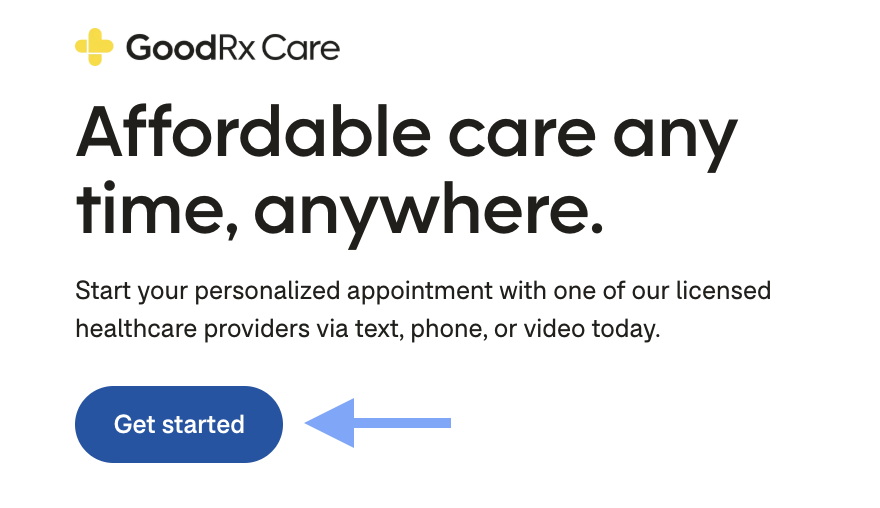 Signing In – GoodRx Care